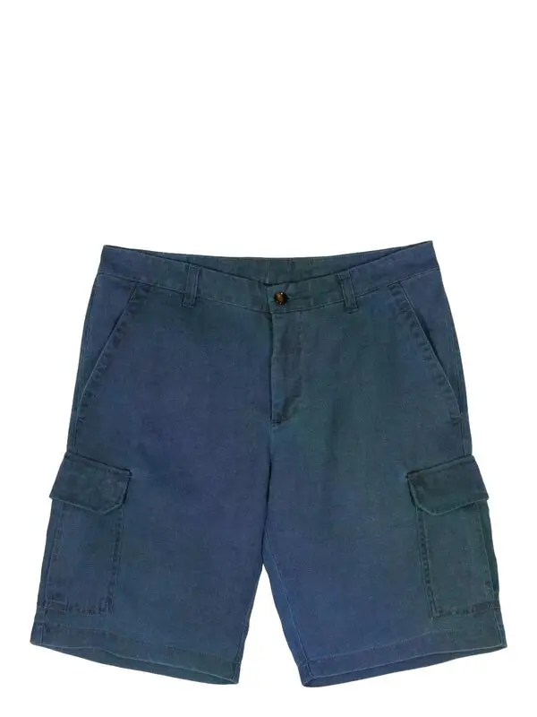 MOORER Aron Linen Shorts - Blue