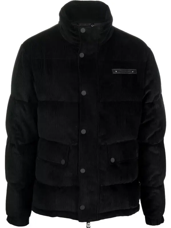 BILLIONAIRE Corduroy-detail Down Jacket - Black