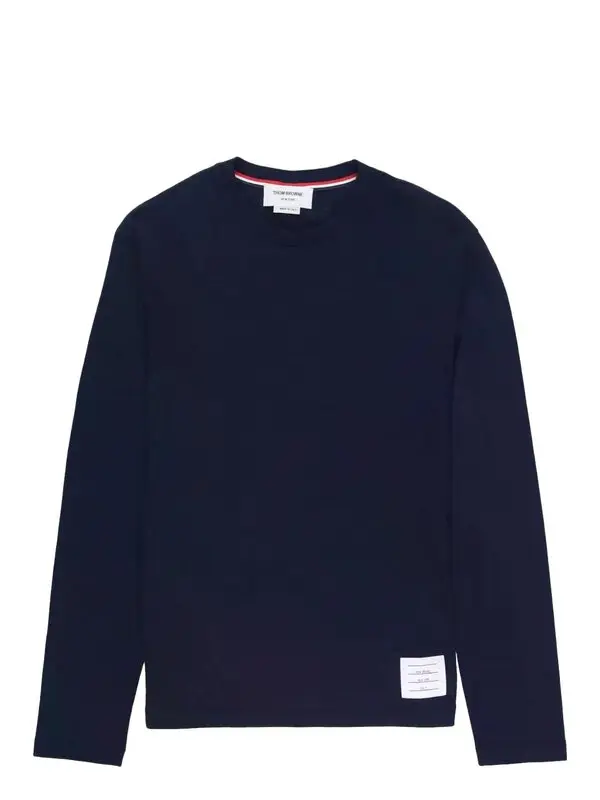 Thom Browne Round-neck Knit Jumper - Blue