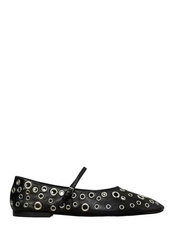 Tory Burch Eyelet-embellished Ballet Flats - Black