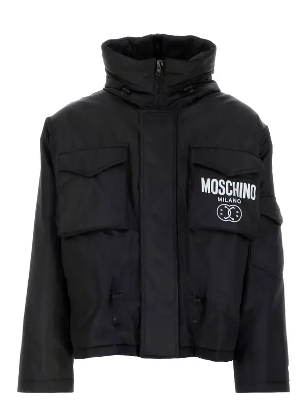 Moschino Logo-print Padded Jacket - Black