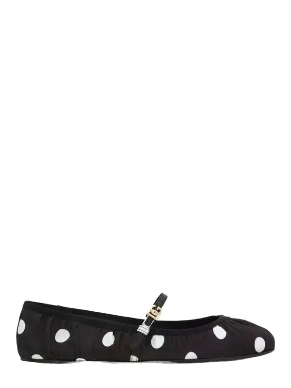 Dolce & Gabbana Polka Dot Ballerina Shoes - Black