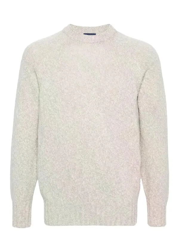 DRUMOHR Lambswool Crew Neck Sweater - Neutrals
