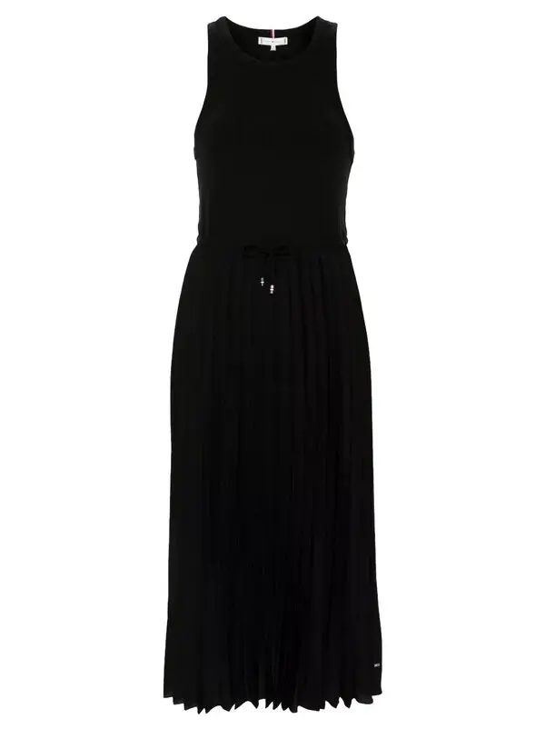 Tommy Hilfiger Sleeveless Pleated Midi Dress - Black