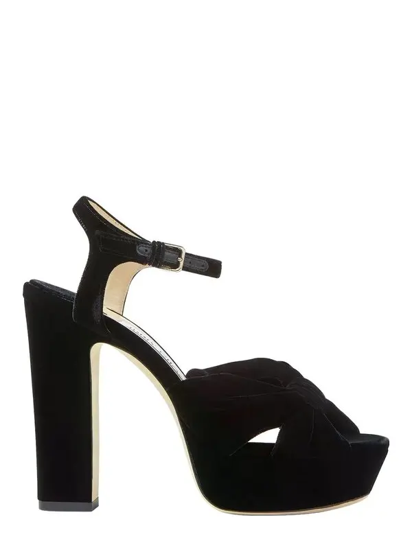 JIMMY CHOO Heloise 120mm Platform Sandals - Black