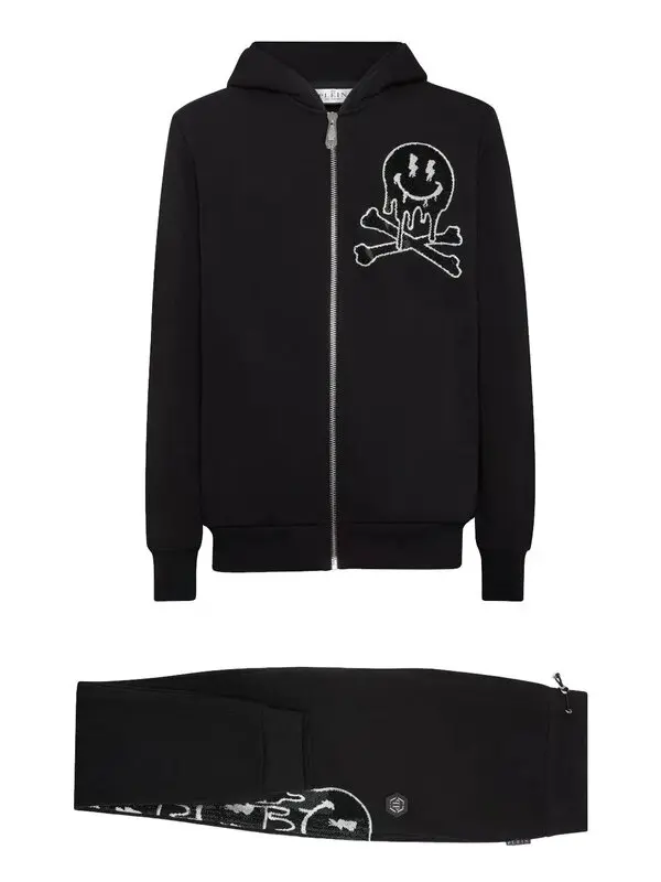 Philipp Plein Skeleton Cotton-blend Jogging Set - Black