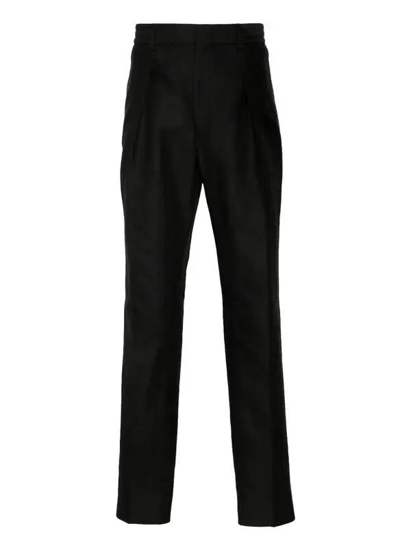 Fendi Pleat-detail Trousers - Black