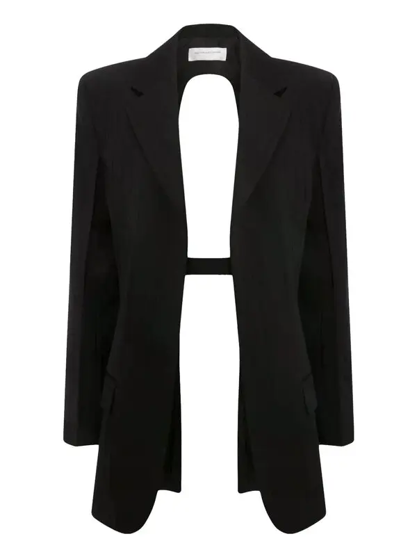 Victoria Beckham Open-back Single-breasted Blazer - Black