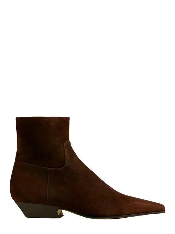 Khaite The Marfa Suede Ankle Boots - Brown