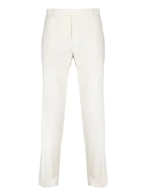 DELL'OGLIO Slim-cut Chino Trousers - Neutrals