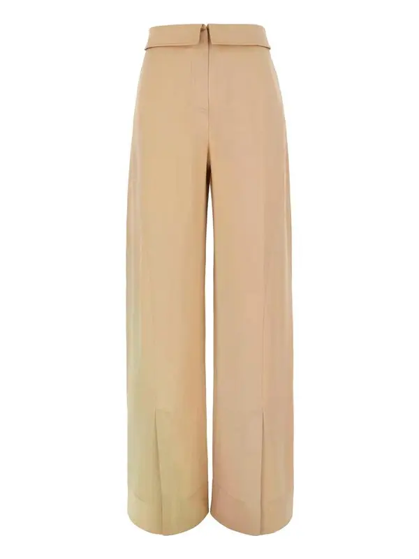Alberta Ferretti Concealed-fastening Palazzo Trousers - Neutrals