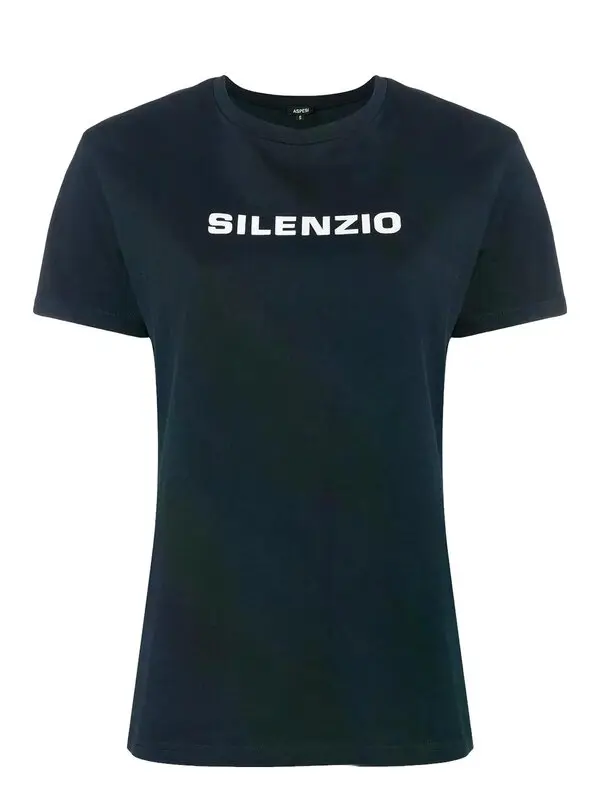 Aspesi Silenzio Print T-shirt - Blue