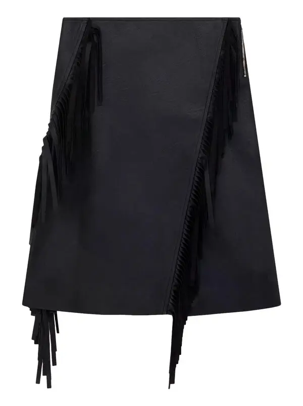 Stella McCartney Altermat Fringe Midi-skirt - Black