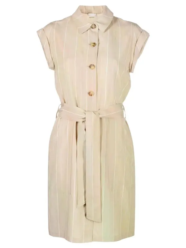 Liu Jo Belted-waist Shirt Dress - Neutrals