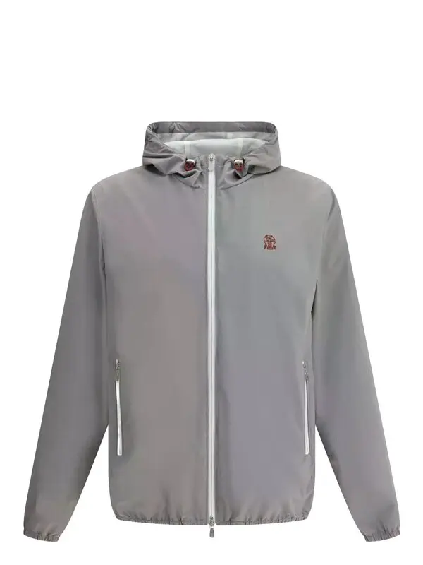 Brunello Cucinelli Hooded Windbreaker - Grey