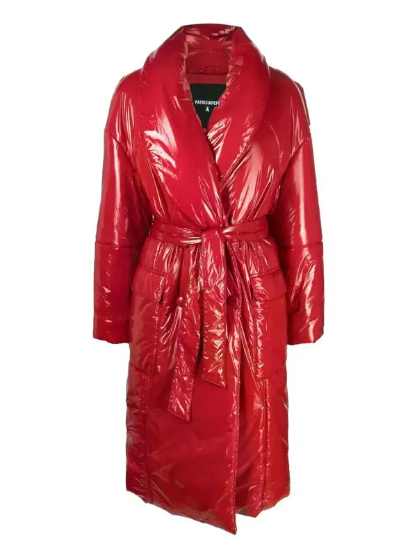 Patrizia Pepe Double-breasted Padded Coat - Red