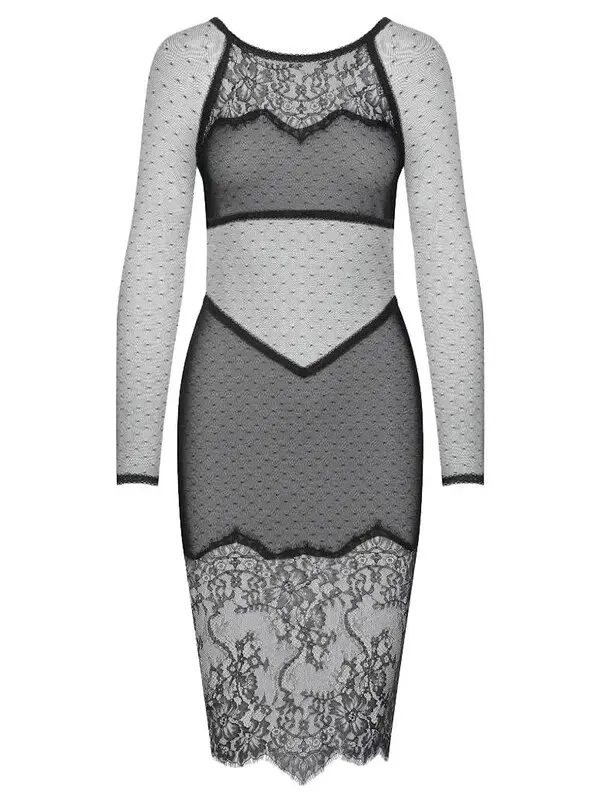 MAISON CLOSE Inspiration Divine Floral-lace Dress - Black