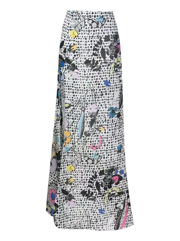 AMIR SLAMA Floral-print Maxi Skirt - Multicolour