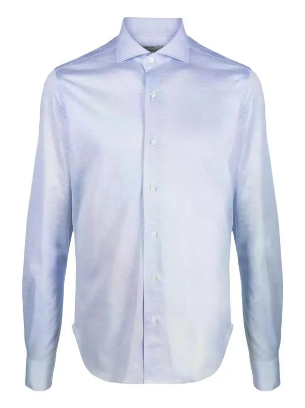 ORIAN Long-sleeve Buttoned Shirt - Blue