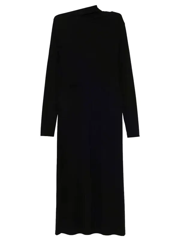 TOTEME Draped Jersey Dress - Black