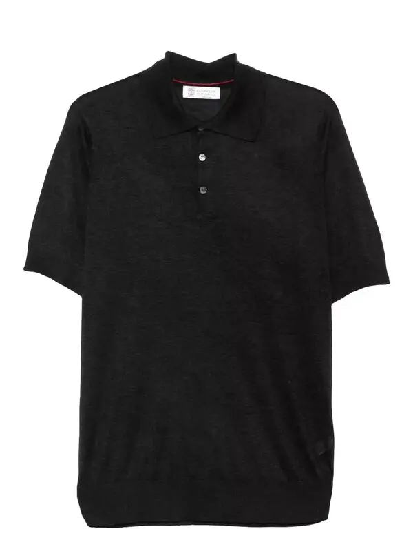 Brunello Cucinelli Fine-knit Polo Shirt - Grey