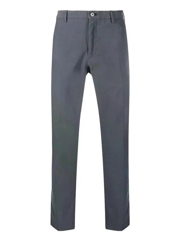 Incotex Straight-leg Cotton Trousers - Blue