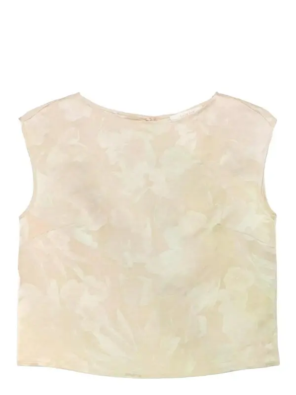 Incotex Floral-jacquard Tank Top - Neutrals