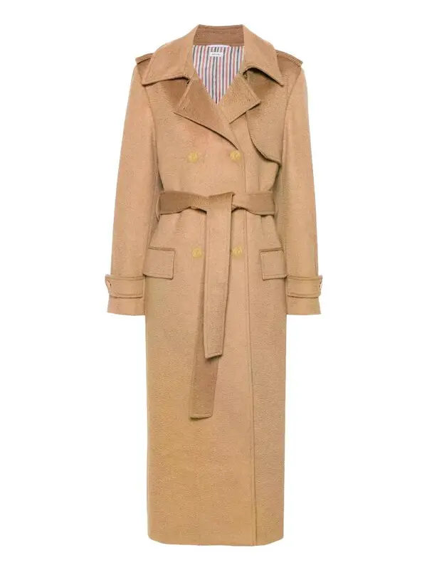 Thom Browne Double-breasted Coat - Neutrals