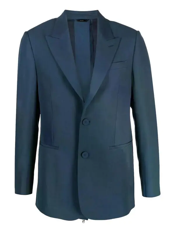 Fendi Peak-lapels Single-breasted Blazer - Blue