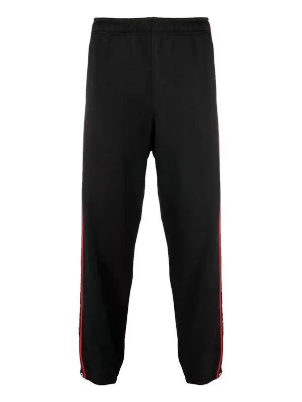 44 LABEL GROUP Logo-stripes Cotton Track Pants - Black