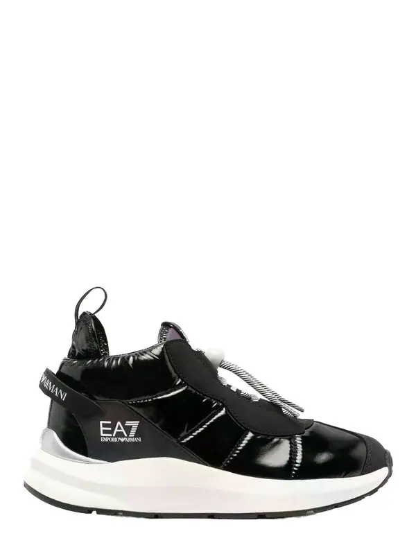 EA7 Padded Mid-top Sneakers - Black