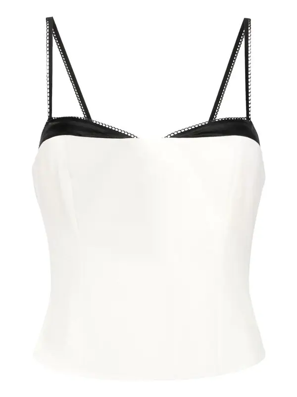 REFORMATION Melanie Sweetheart Neck Top - Neutrals
