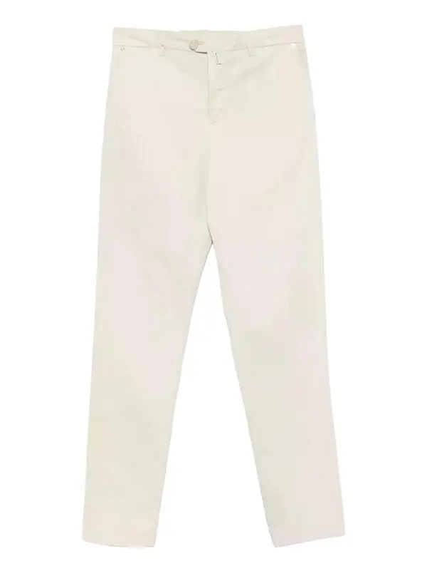 Kiton Chinos With Logo Patch - Neutrals