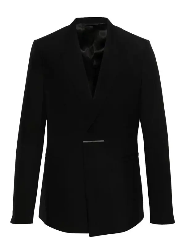 Givenchy Logo-plaque Wool Blazer - Black