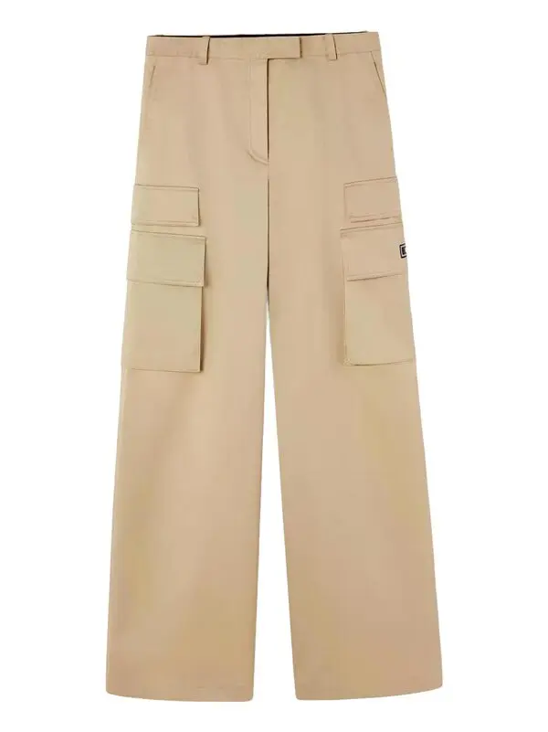 Versace High-waist Wide-leg Trousers - Neutrals