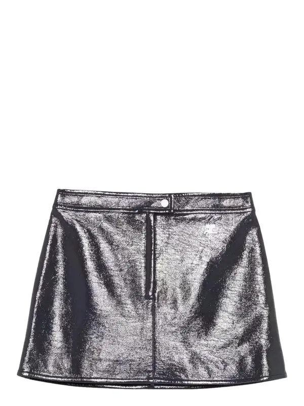 COURREGES Re-edition Vinyl Mini Skirt - Blue