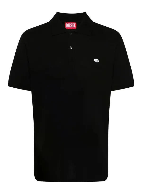 DIESEL® Logo-patch Polo Shirt - Black