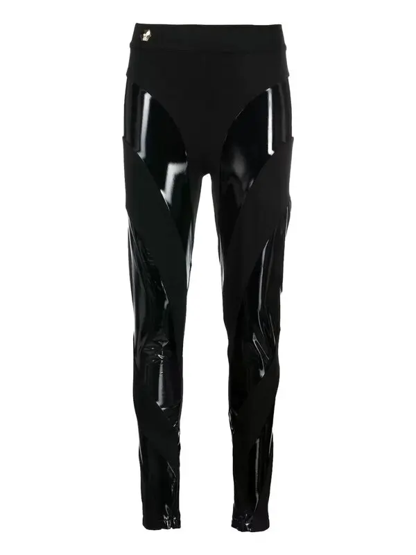 Philipp Plein Contrasting Panel Leggings - Black
