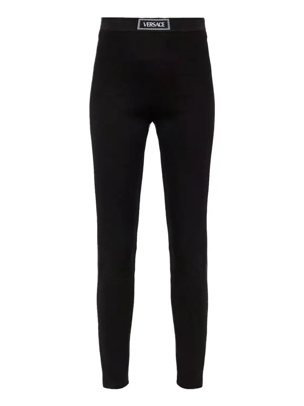 Versace Elasticated-waist Leggings - Black