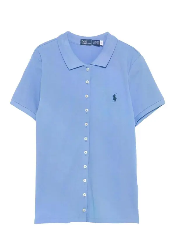 Polo Ralph Lauren Buttoned-placket Polo Shirt - Blue