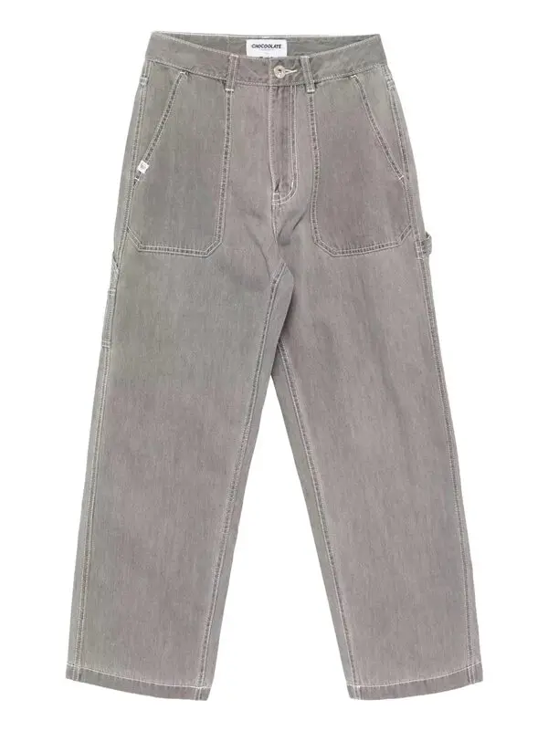 CHOCOOLATE Wide-leg Work Jeans - Grey
