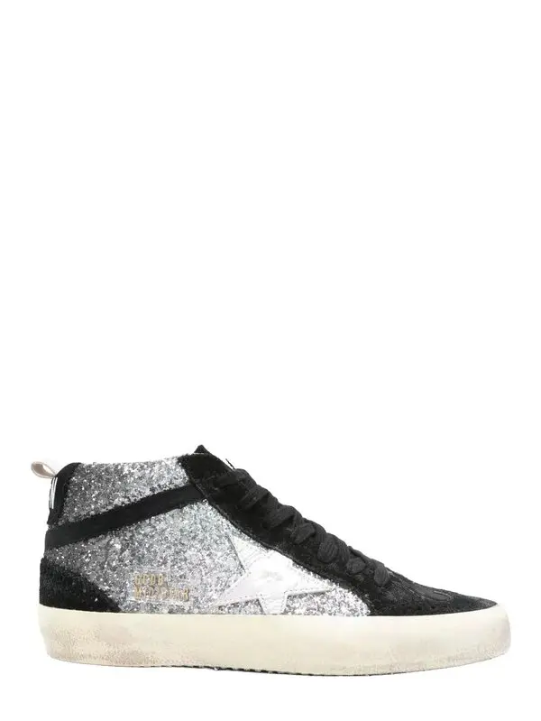 GOLDEN GOOSE Mid Star Sneakers - Black