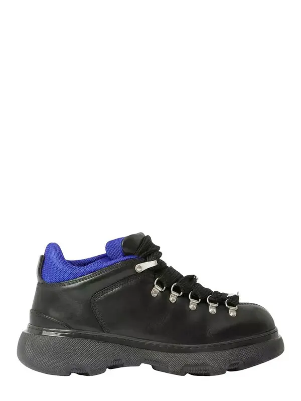 Burberry Trek Ankle Leather Boots - Black