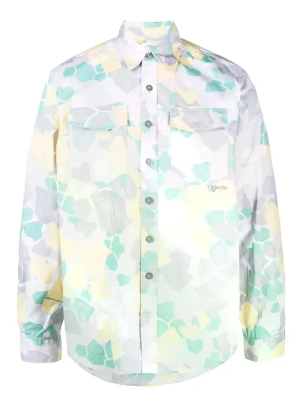 OBJECTS IV LIFE Graphic-print Long-sleeved Shirt - Grey