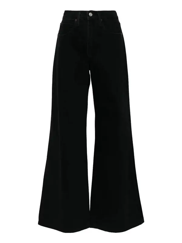 FRAME Easy Wide Flare Jeans - Black