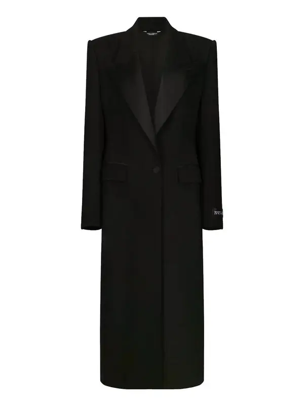 Dolce & Gabbana Peak-lapel Single-breasted Coat - Black