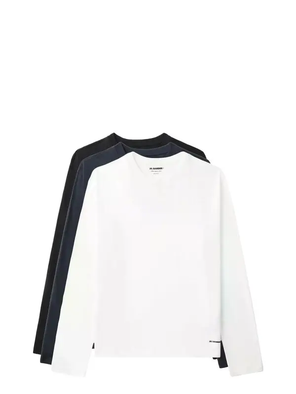 JIL SANDER Logo-patch Cotton T-shirt - Blue