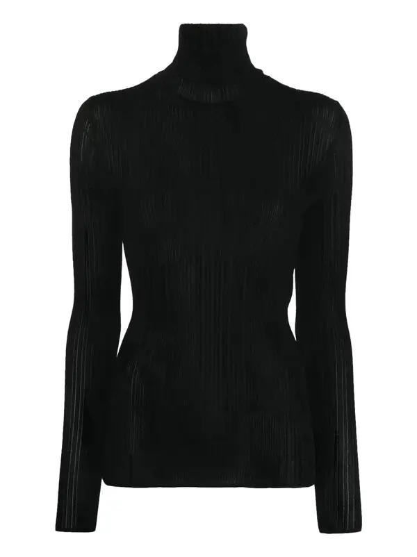 TOM FORD Ribbed-knit Roll-neck Jumper - Black