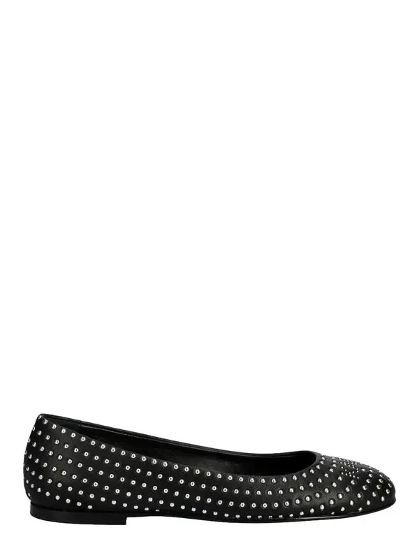 Karl Lagerfeld Stud Embellished Ballerina Shoes - Black