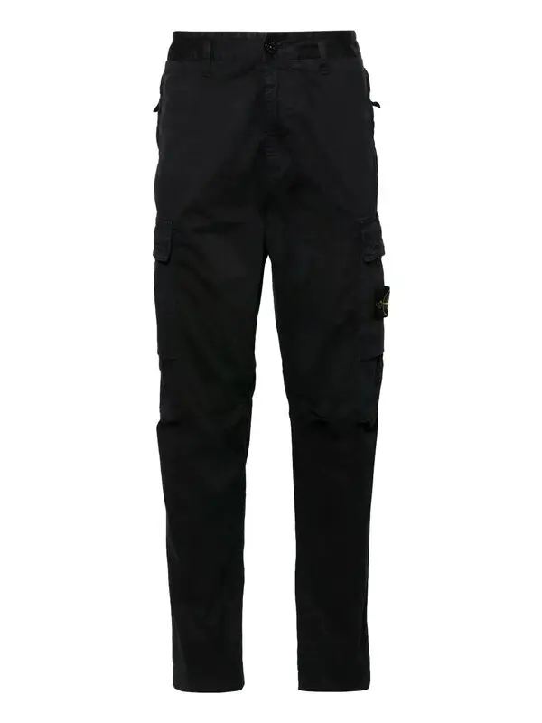 Stone Island Compass Badge Straight-leg Trousers - Blue